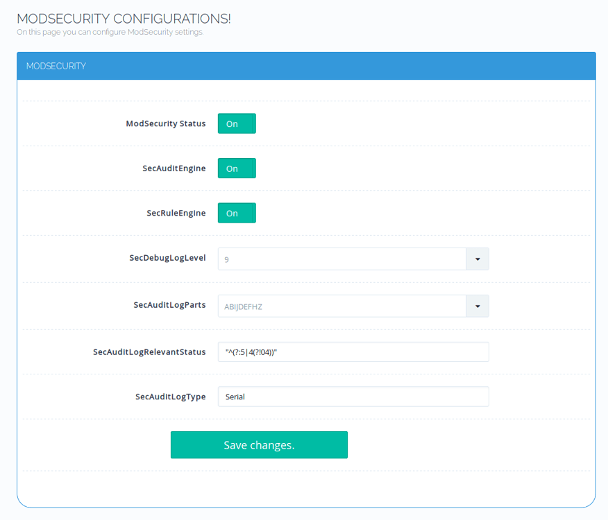 2 - Mod Security Configurations - 09 - Security - CyberPanel Community