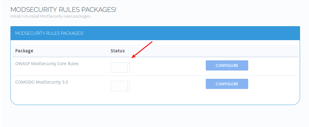 4 - Mod Security Rules Packages - 09 - Security - CyberPanel Community