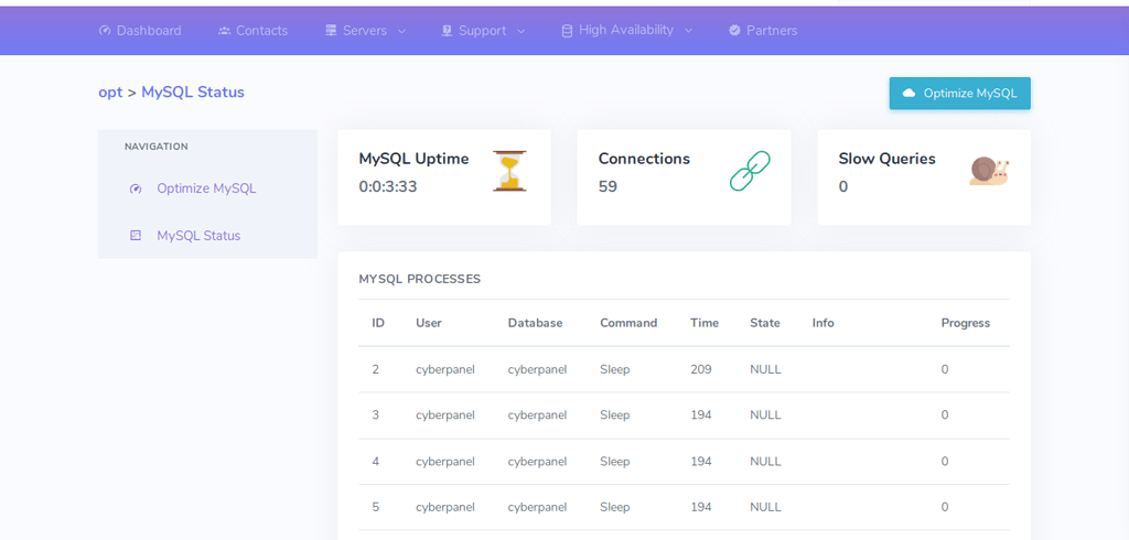 MySQL optimization on CyberPanel - 12 - Databases - CyberPanel Community