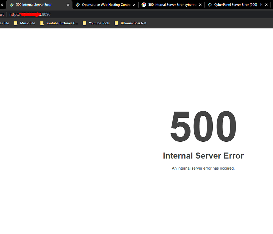 CyberPanel 500 Internal Server Server Error - General Discussion ...