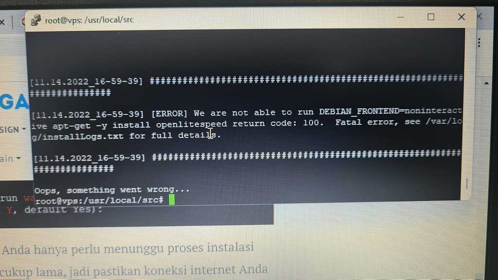 Error when installing cyberpanel - General Discussion - CyberPanel Community