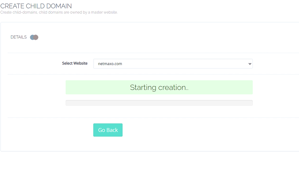 Child domain not create - Support and Discussion - CyberPanel Community