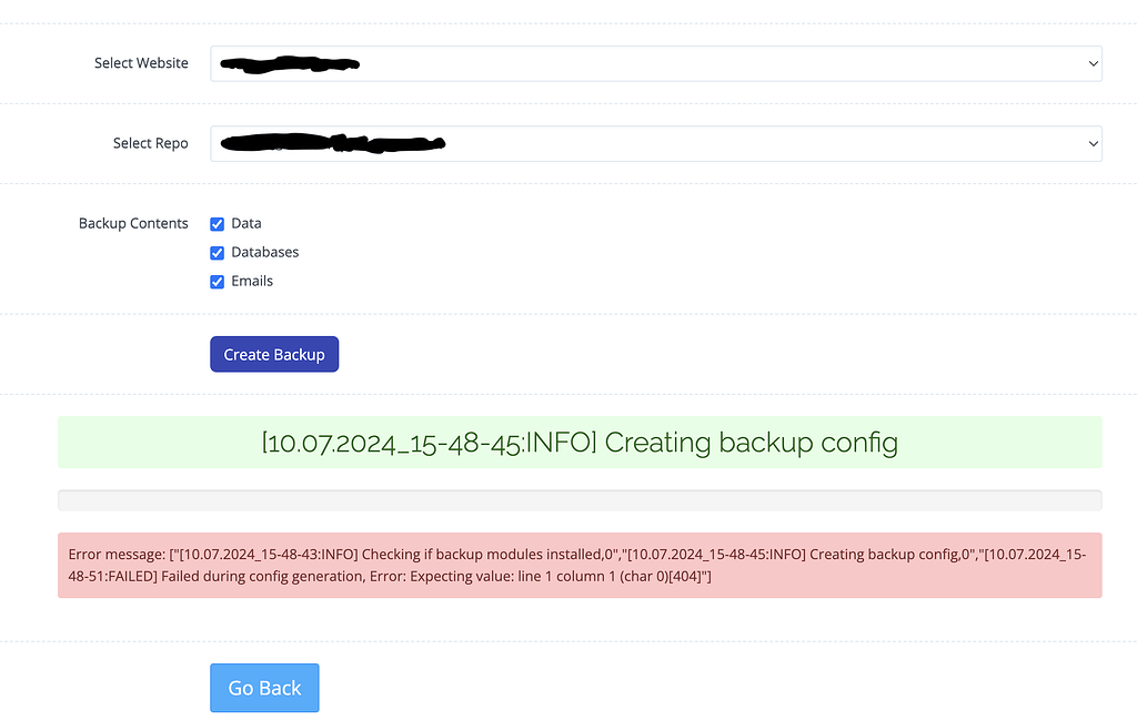 BackupV2 error - General Discussion - CyberPanel Community