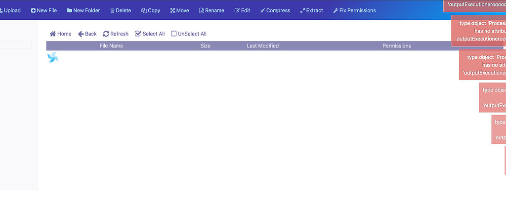 Cyperpanel error in file manager - General Discussion - CyberPanel ...