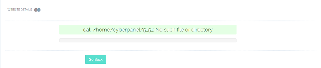 Cat: /home/cyberpanel/5151: No such file or directory - General ...
