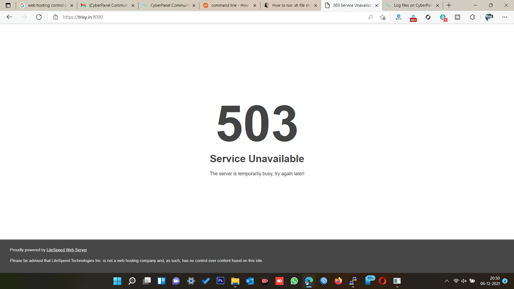 503 Service Unavailable Please Help Server CyberPanel Community 503 Service Unavailable Please Help Server CyberPanel Community