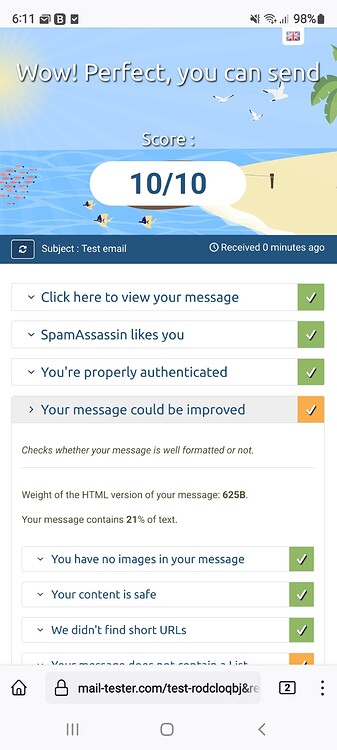 Email Error, 550 #5.7.1 Your access to submit messages to this e-mail ...