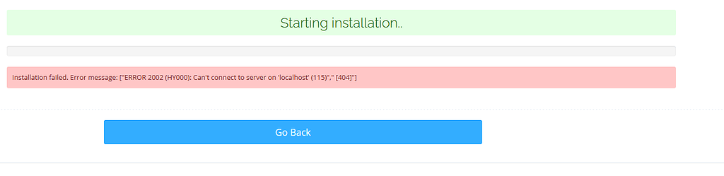 Getting ERROR while creating Wordpress website from CyberPanel ... Getting ERROR while creating Wordpress website from CyberPanel ...