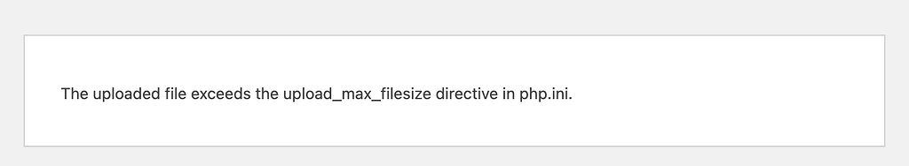 WORDPRESS: The uploaded file exceeds the upload_max_filesize directive ... WORDPRESS: The uploaded file exceeds the upload_max_filesize directive ...