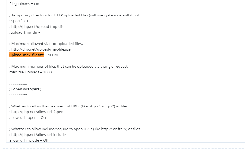 Can t Change Limit Filesize Inport In Phpmyadmin Web Server 